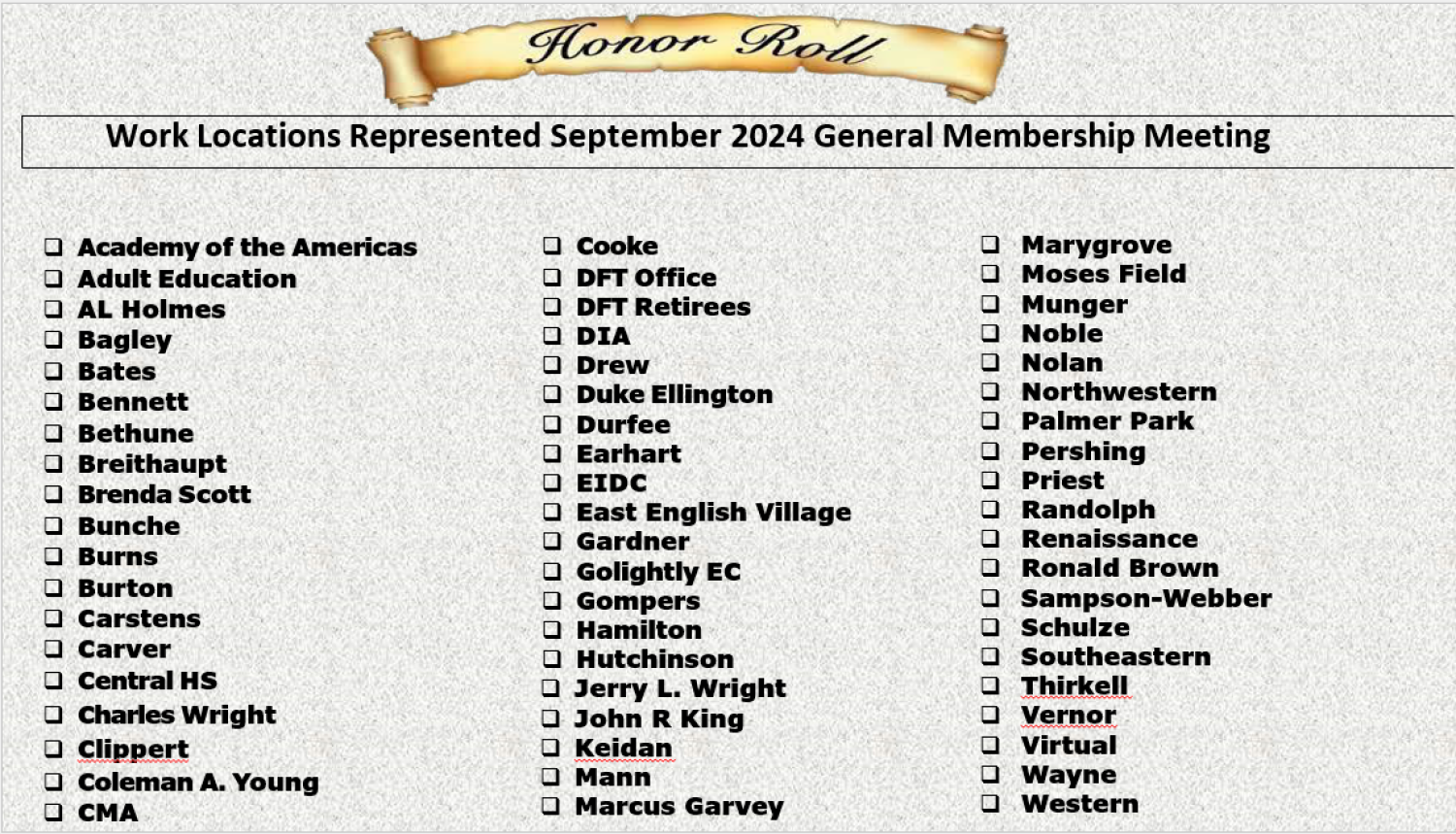 Membership meetings | Detroit Federation of Teachers
